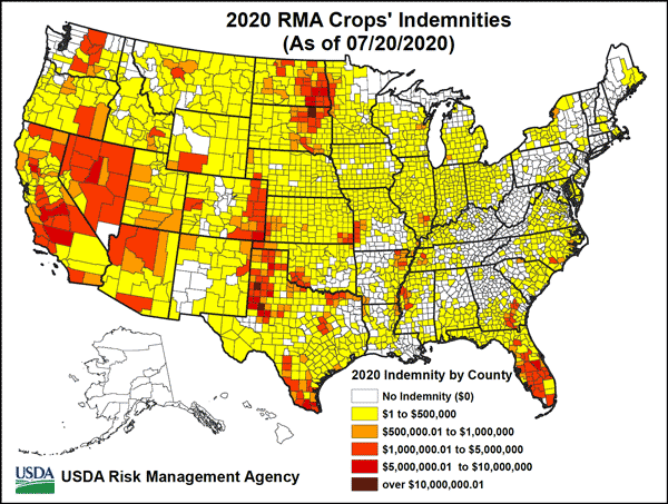 StateIndemnityMap | Fowler Agency | Ag Risk Management | Crop Insurance ...